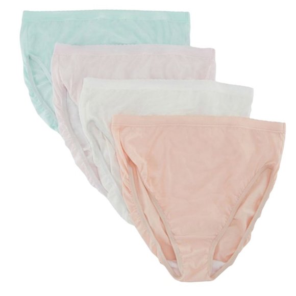 Breezies Intimates And Sleepwear Breezies Set Of 4 Cotton Hicut Brief